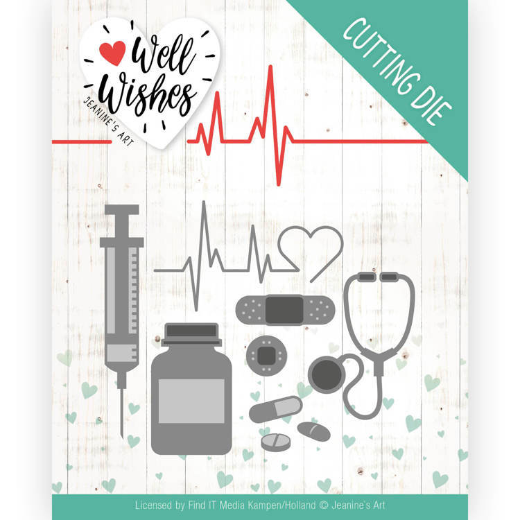 Dies - Jeanine's Art - Well Wishes - Getting Well CreaKaart